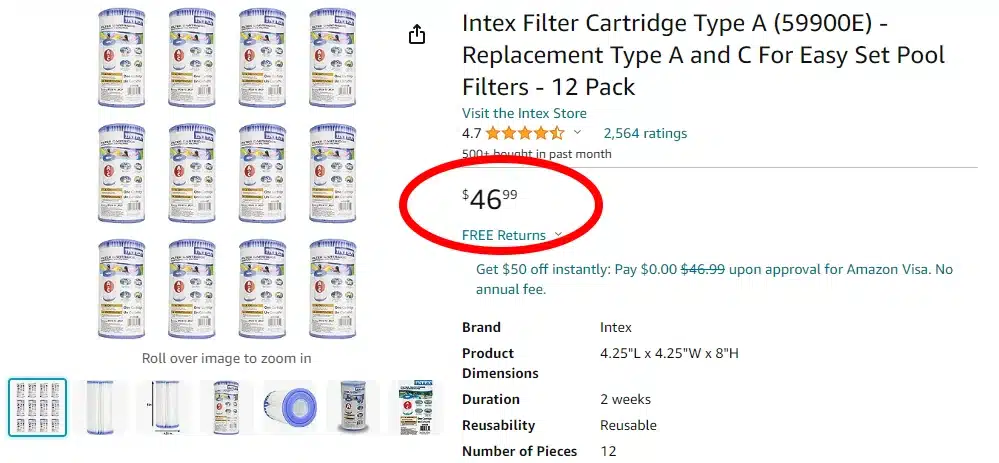 Cost Savings - Spa Filter Adapter